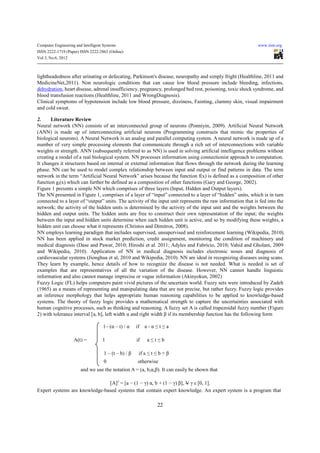 Cognitive neuro fuzzy expert system for hypotension control | PDF
