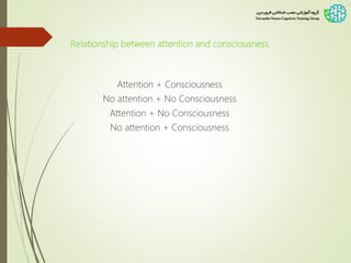 Cognitive psychology of attention and consciousness | PPSX