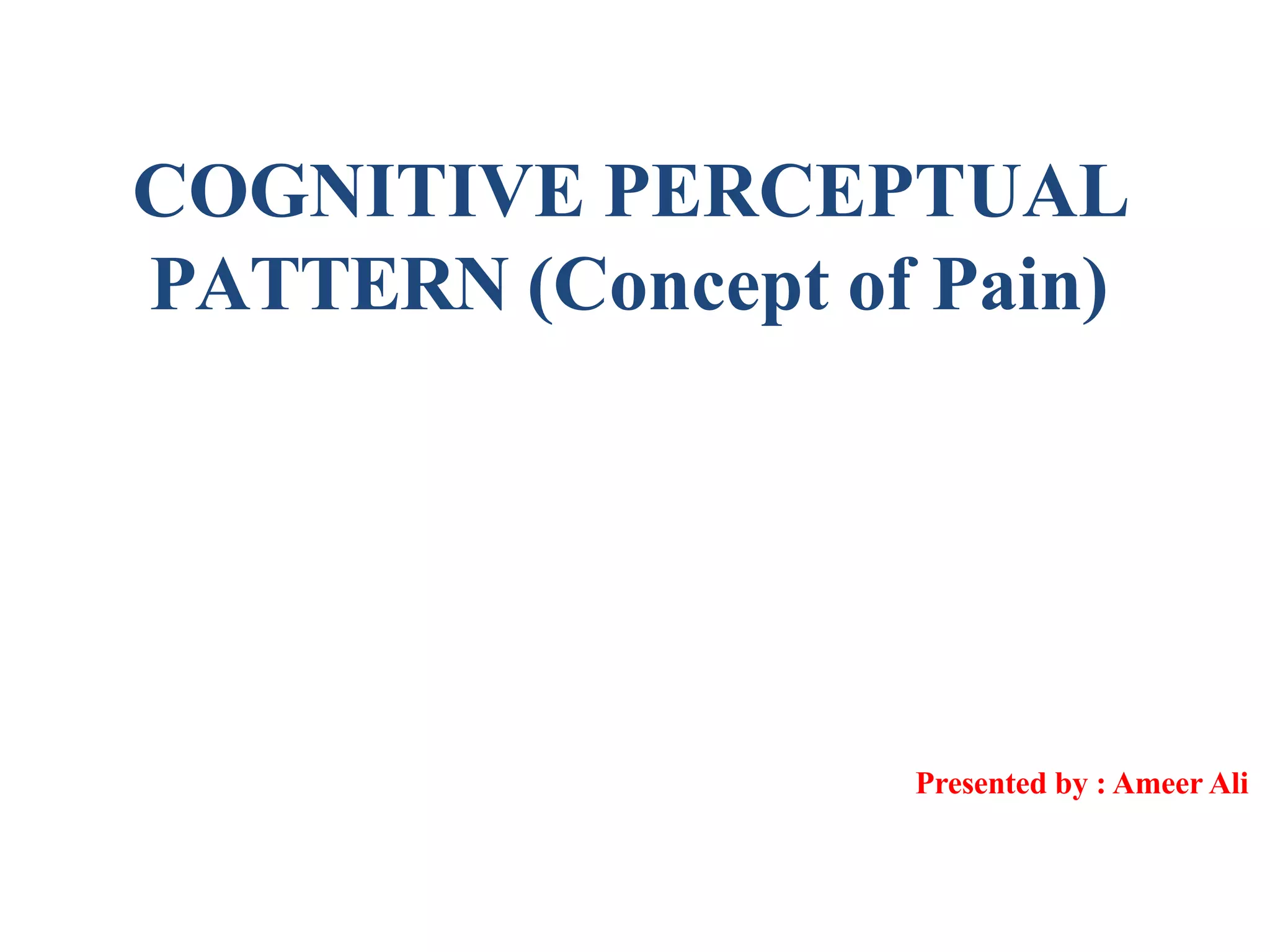 Cognitive perception Pattern | PPT