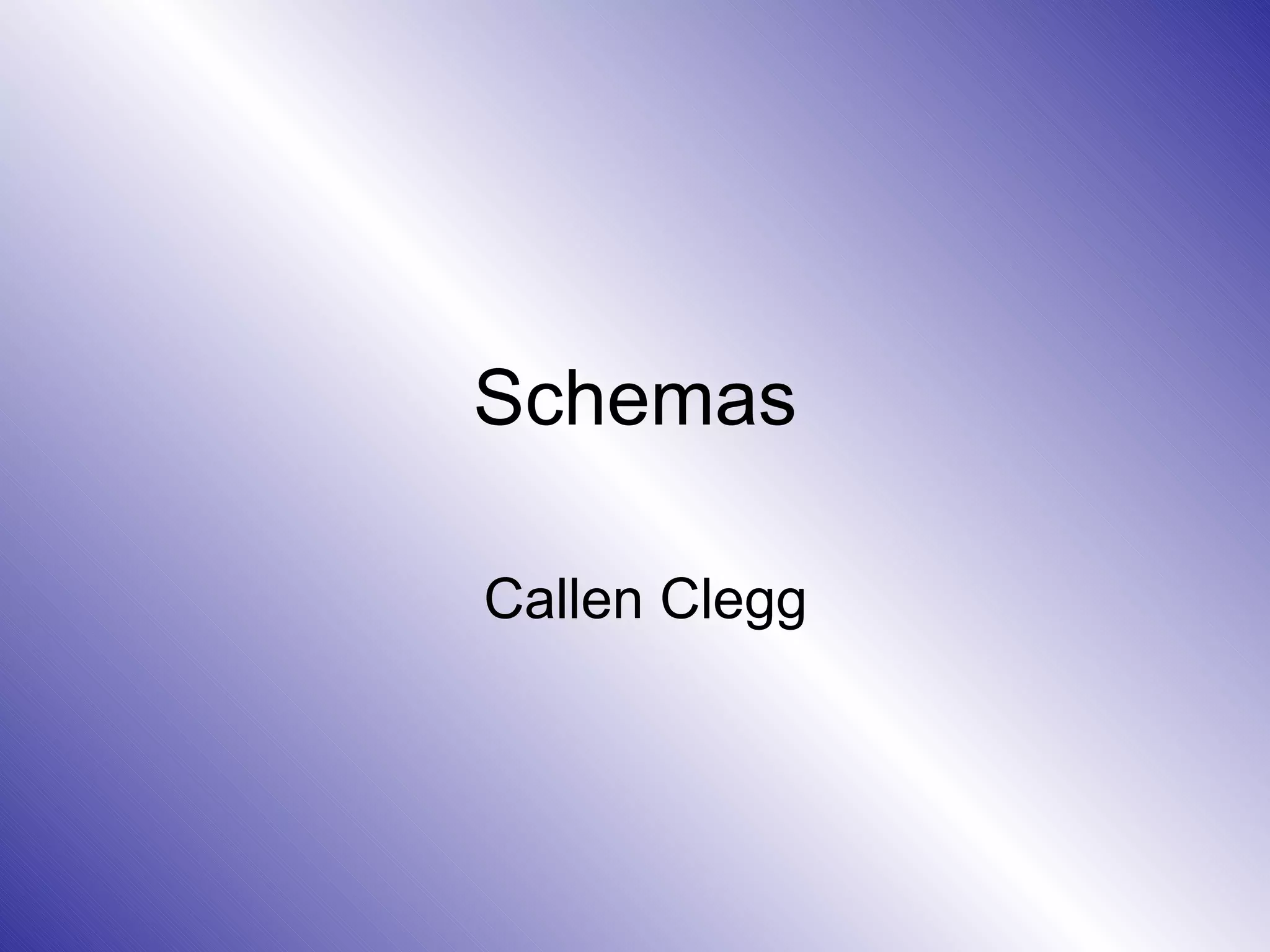Cognitive Perspective - Schemas | PPT
