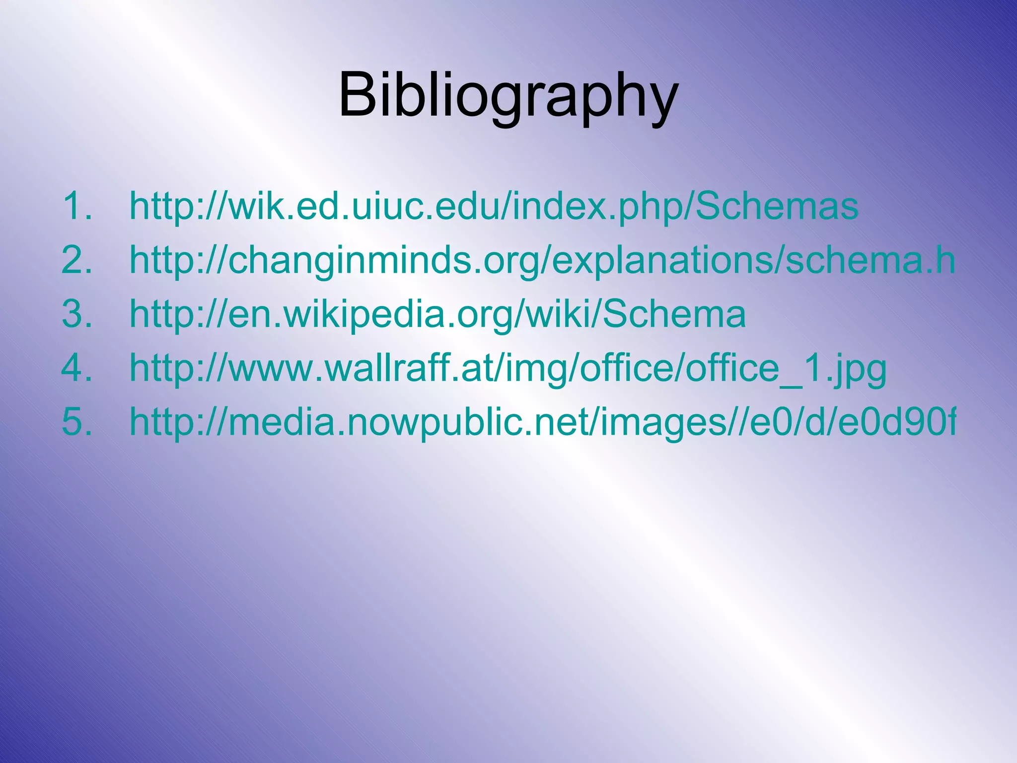Cognitive Perspective - Schemas | PPT