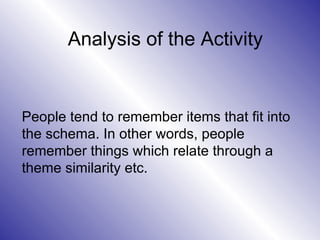 Cognitive Perspective - Schemas | PPT