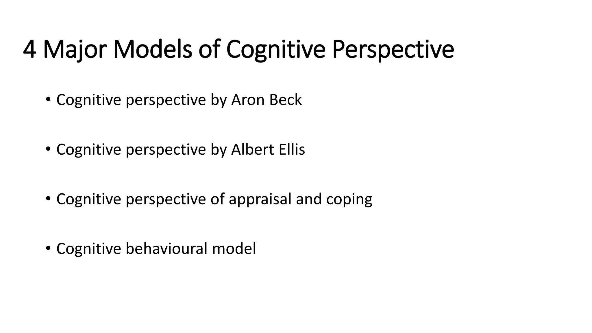 Cognitive perspective in psychology | PPTX