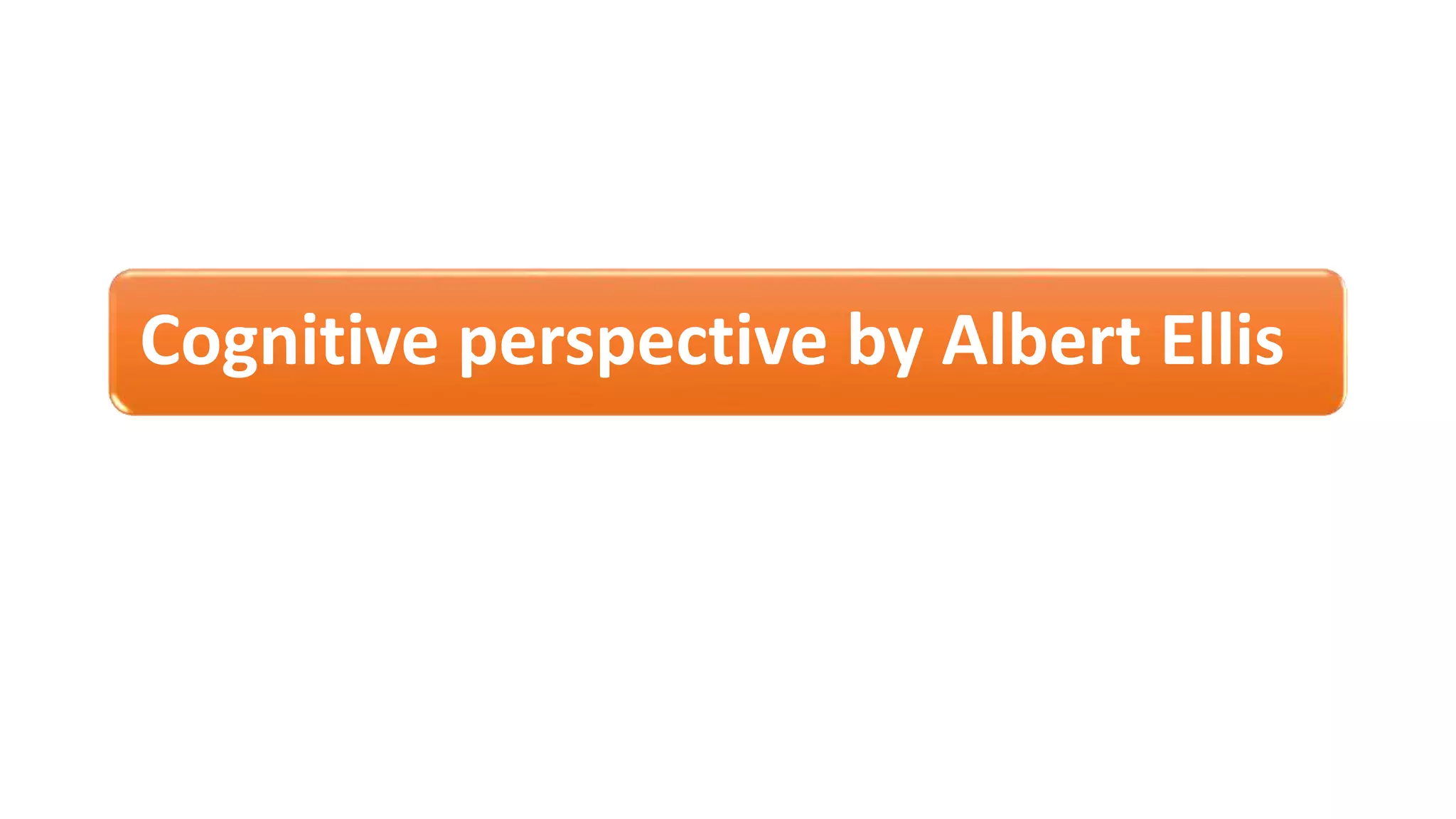 Cognitive perspective in psychology | PPTX