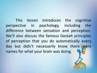 Cognitive perspective report | PPTX