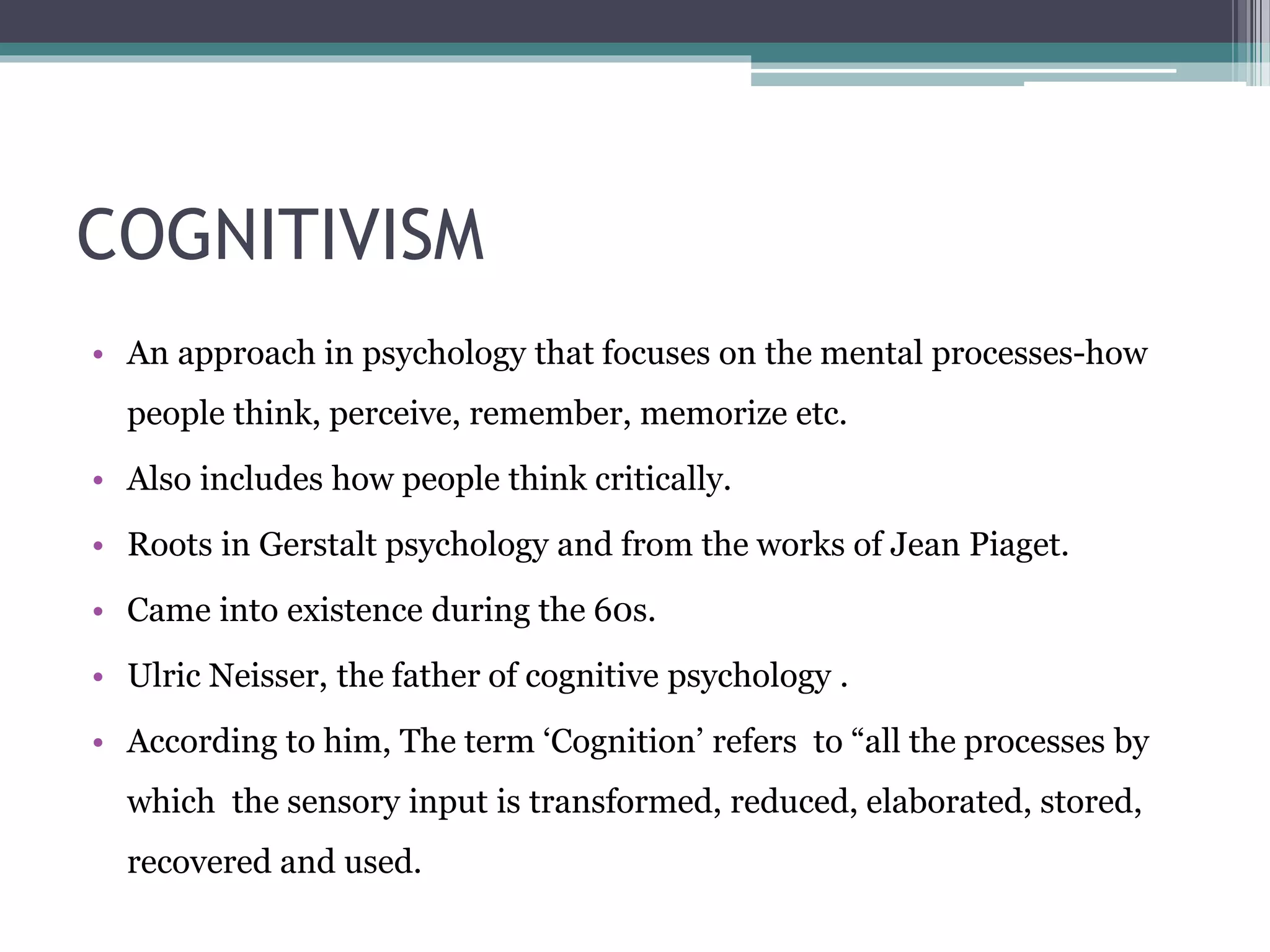 Cognitive perspectives | PPTX