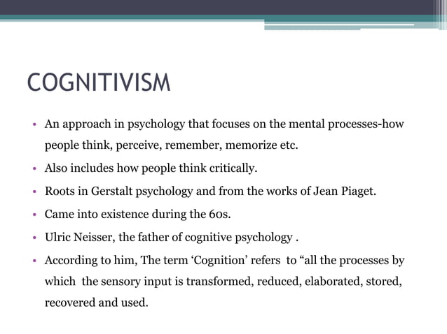 Cognitive perspectives | PPTX