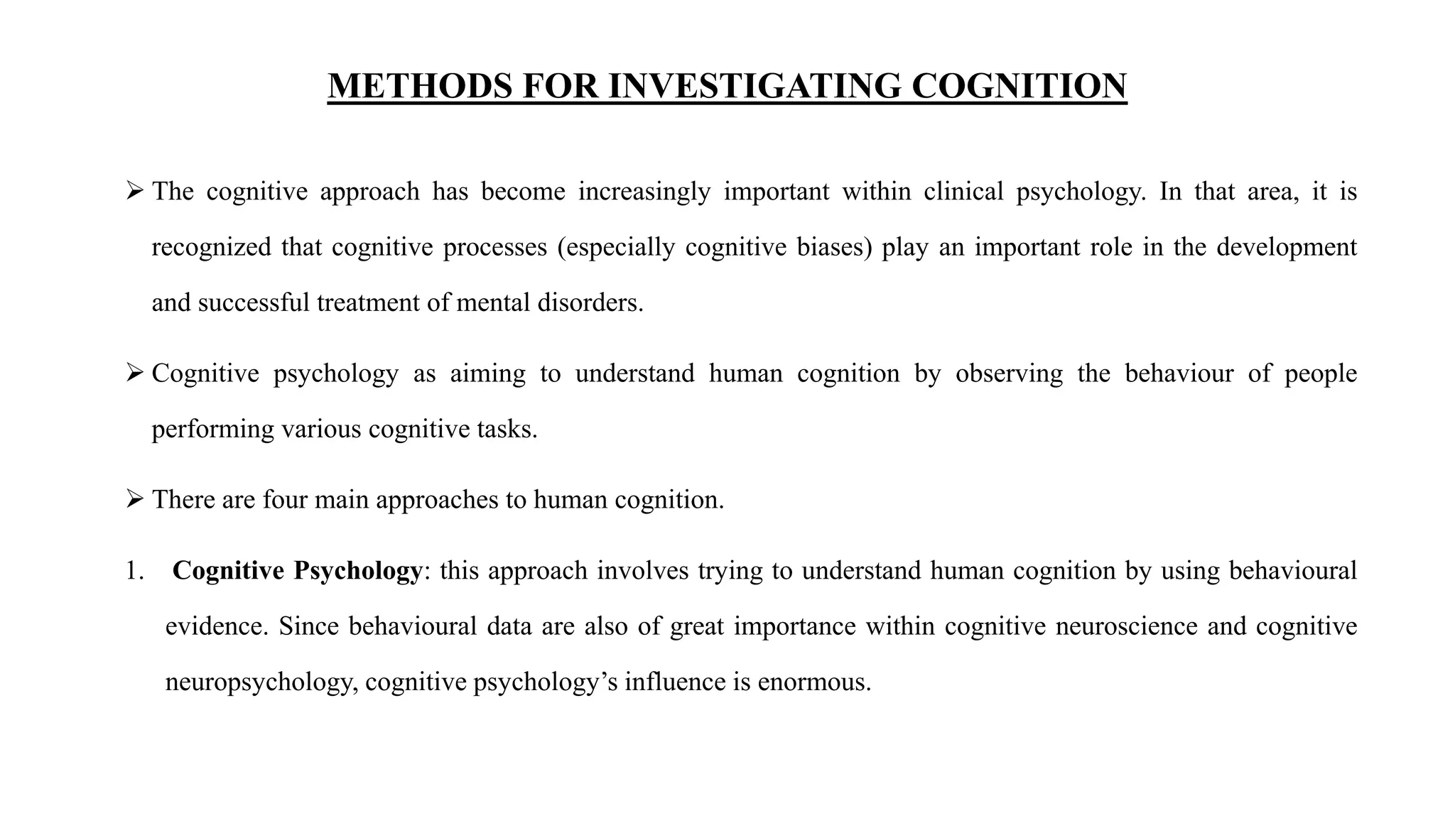 METHODS IN INVESTIGATING COGNITION PPT | PPT