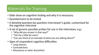 Cognitive Pre-testing | PDF
