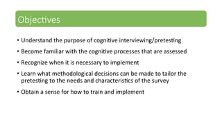 Cognitive Pre-testing | PDF