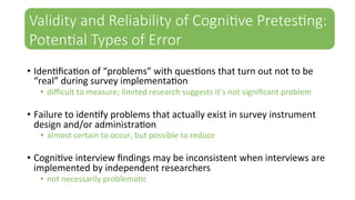Cognitive Pre-testing | PDF