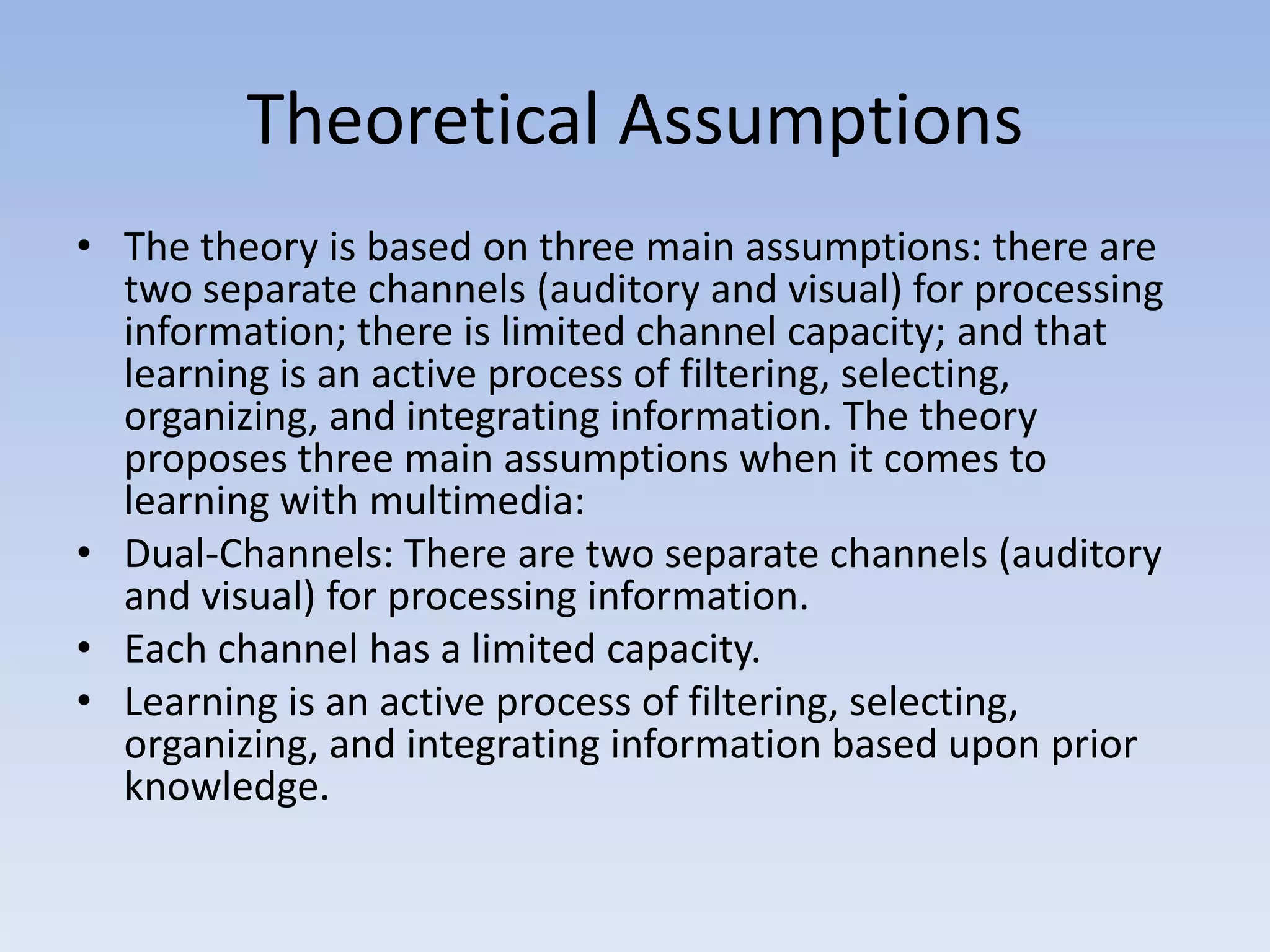 Cognitive principles of instruction (edet 722) ctml | PPTX