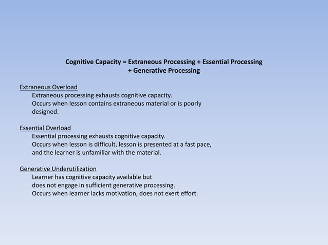 Cognitive principles of instruction (edet 722) ctml | PPTX