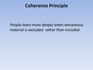 Cognitive principles of instruction (edet 722) jvc | PPTX