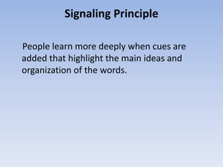 Cognitive principles of instruction (edet 722) jvc | PPTX