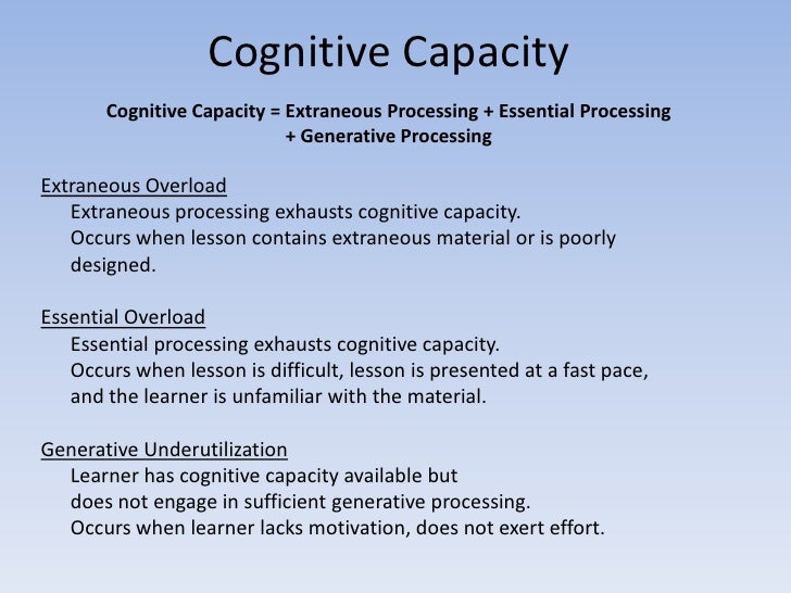 Cognitive principles of instruction (edet 722) jvc