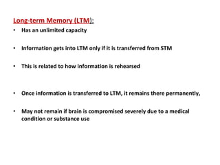 Cognitive processes memory | PPT
