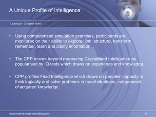 Cognitive Process Profile (CPP) psychometric | PPTX