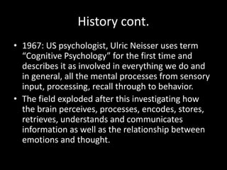 Cognitive psychology for CIE A levels | PPTX