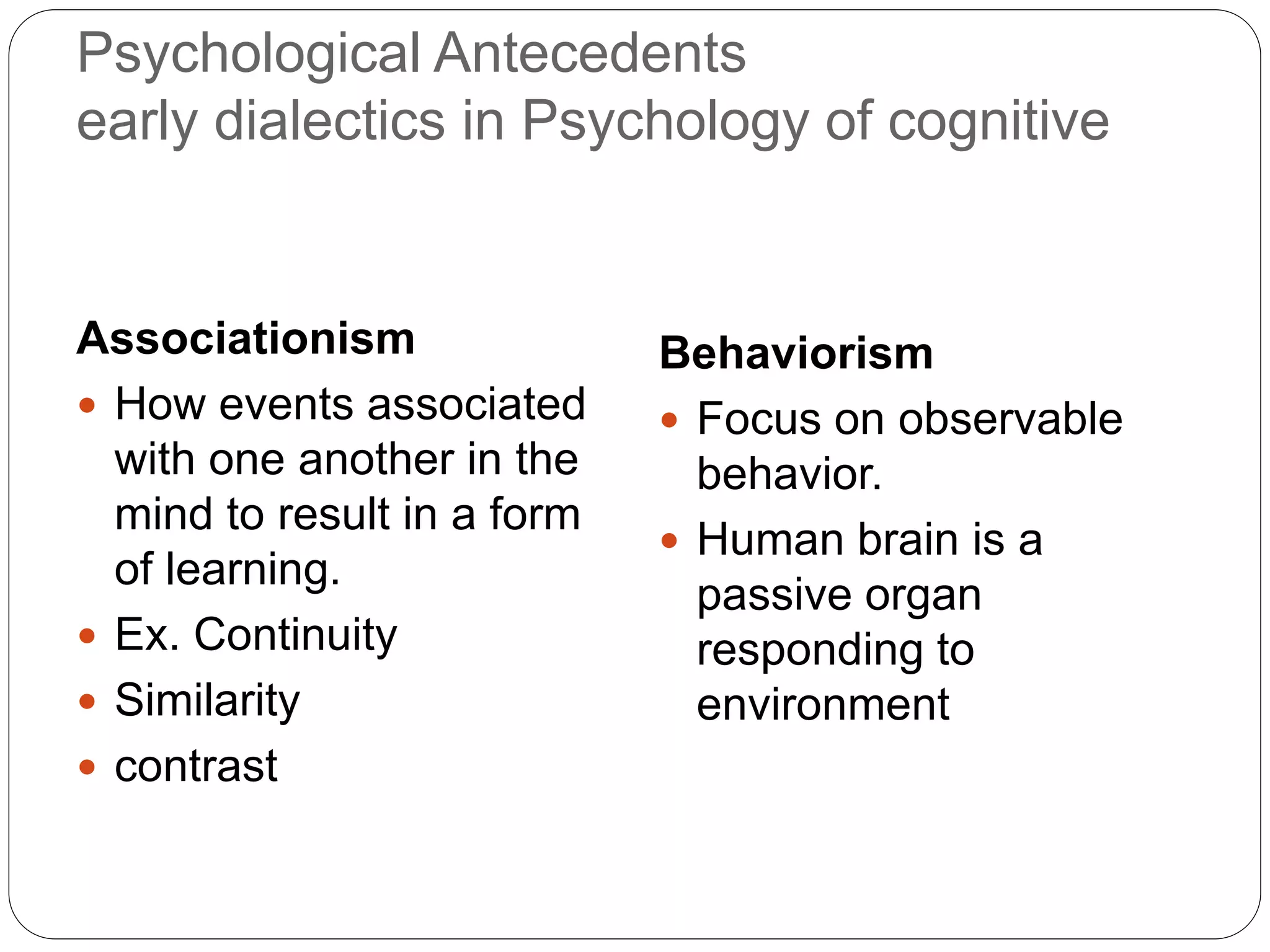 Cognitive psychology | PPT