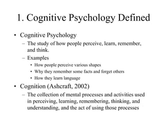 Cognitive psychology | PPTX