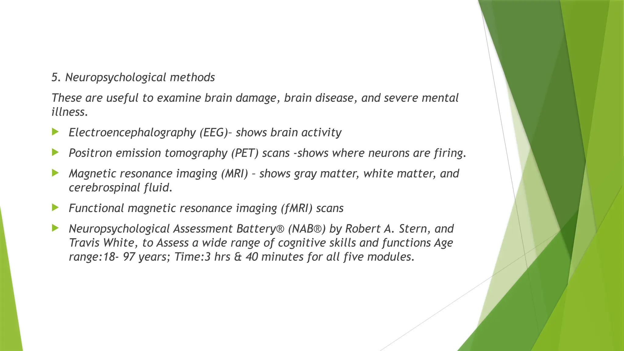 Areas of Cognitive Psychology & Research Methods | PPTX