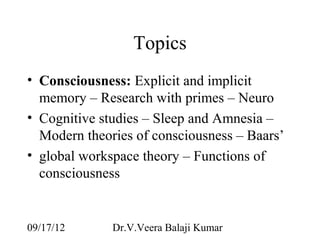 Cognitive psychology consciousness | PPT
