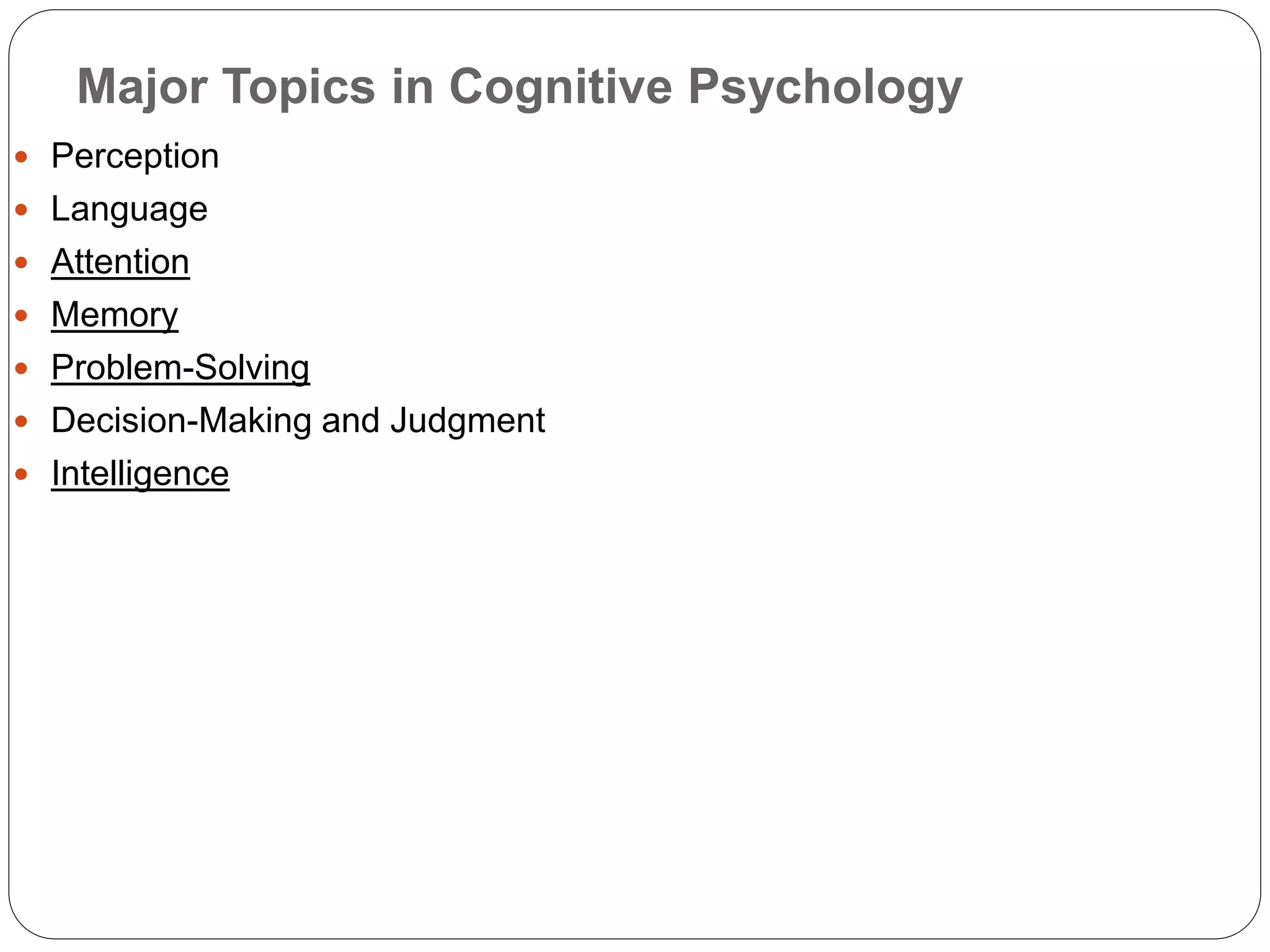 Cognitive psychology introduction | PPTX