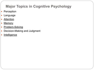 Cognitive psychology introduction | PPTX