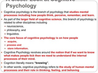 Cognitive psychology introduction | PPTX