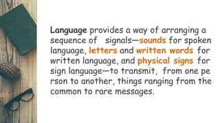 Cognitive psychology language and communication | PPTX