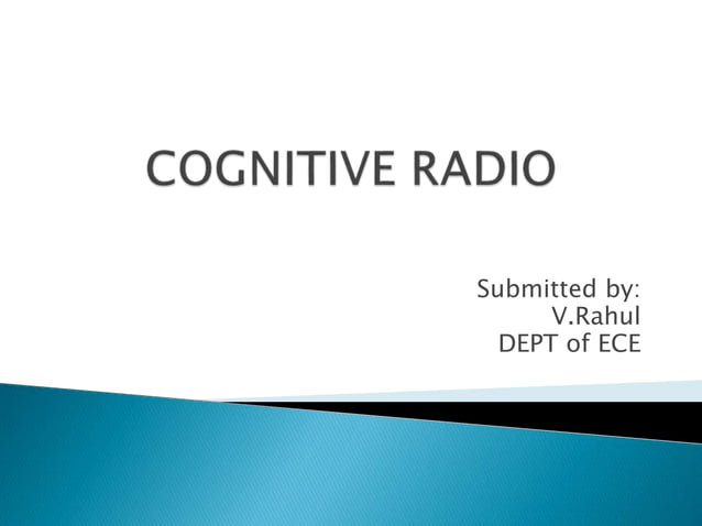COGNITIVE RADIO | PPT