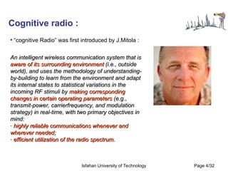Cognitive Radio & DSA ;Introduction et concept.ppt