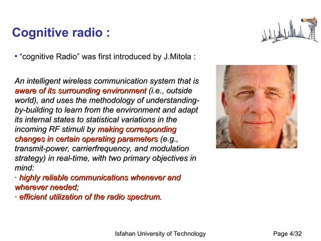 Cognitive Radio & DSA ;Introduction et concept.ppt