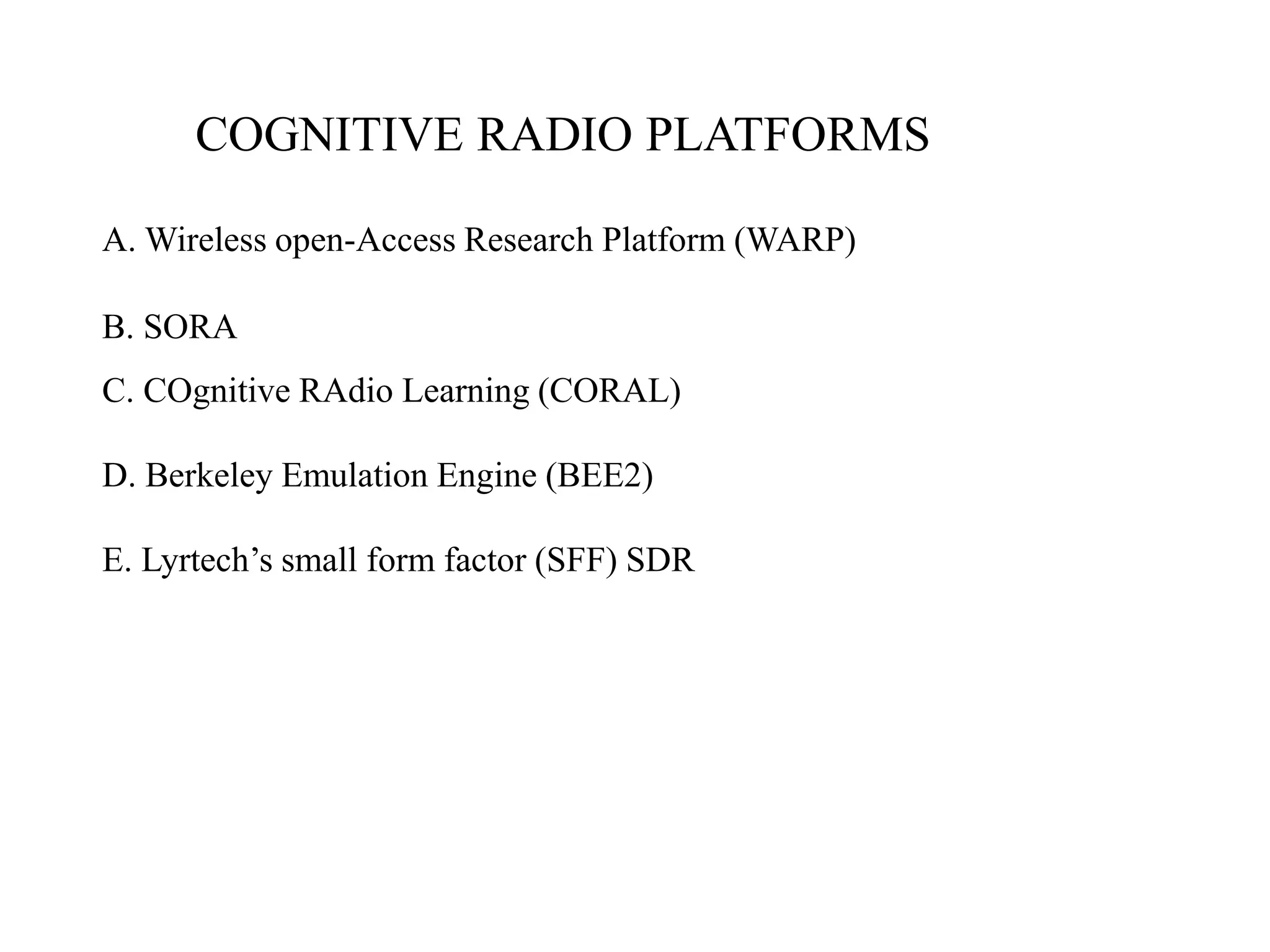 Cognitive radio networks | PPTX