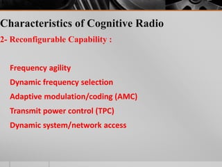Cognitive radio networks | PPTX | Computer Networking | Computing
