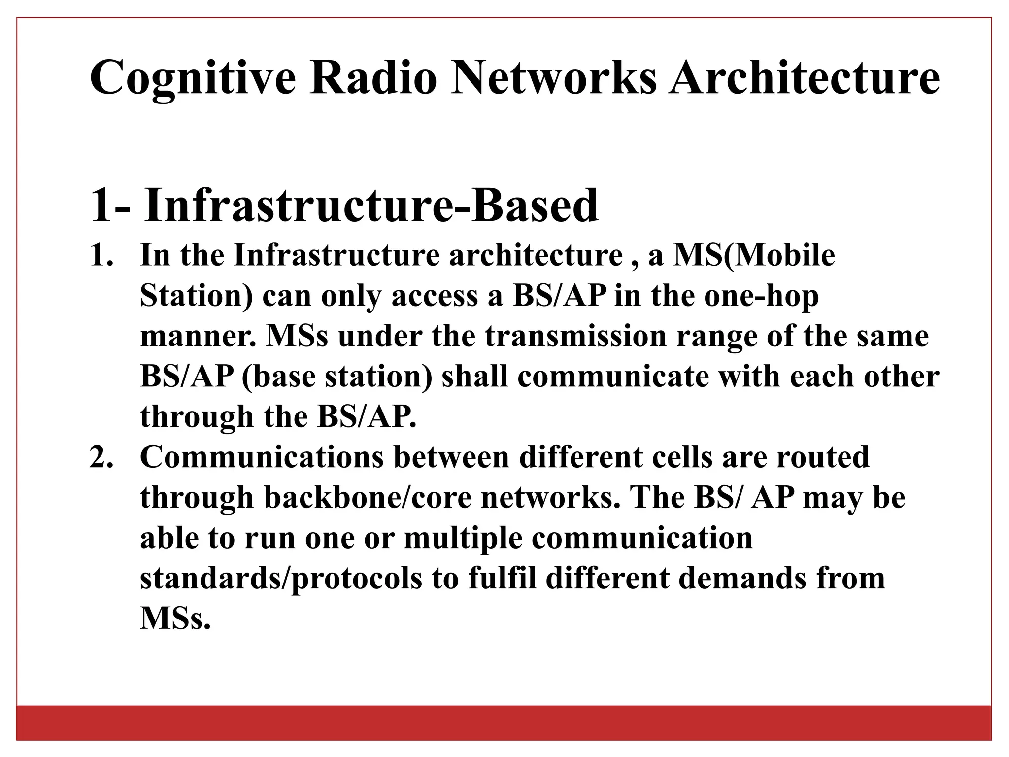Cognitive radio networks | PPTX