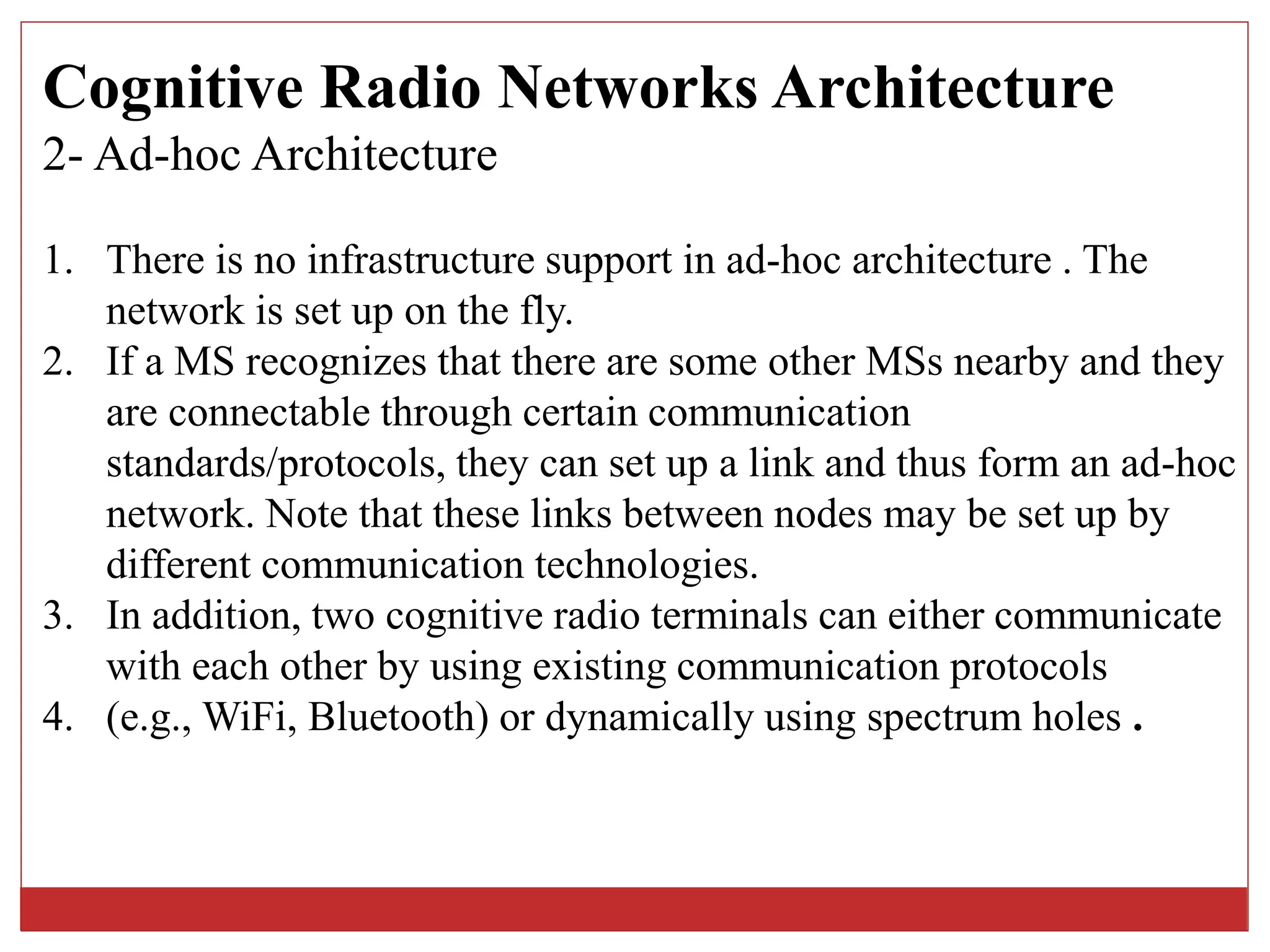 Cognitive radio networks | PPTX