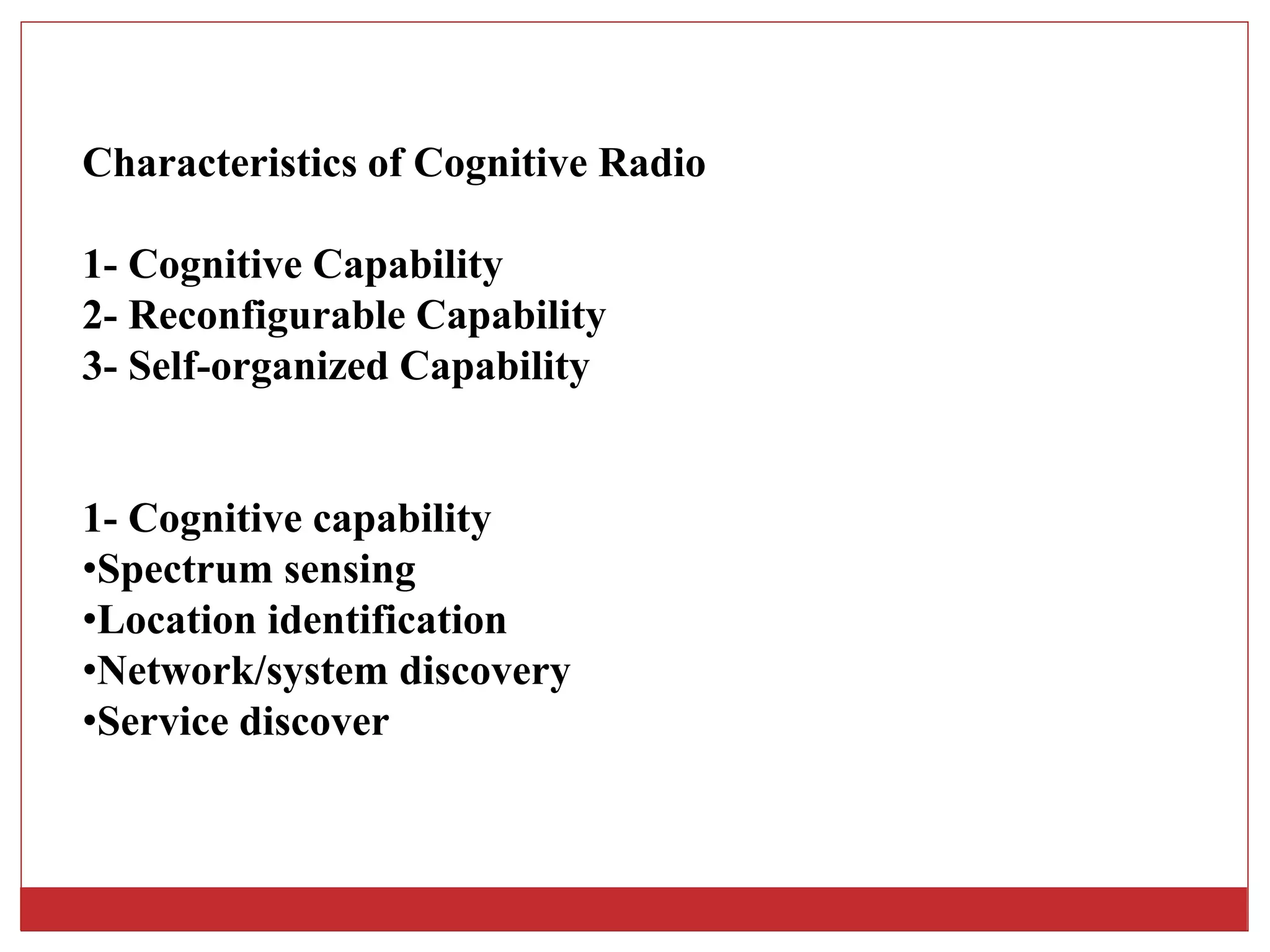 Cognitive radio networks | PPTX