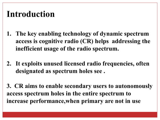 Cognitive radio networks | PPTX | Internet of Things | Internet