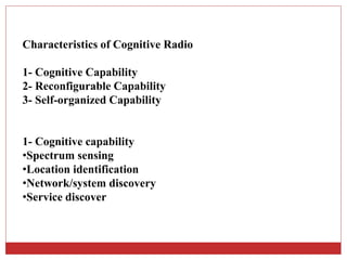 Cognitive radio networks | PPTX
