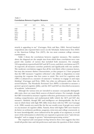 Cognitive reflection and decision making | PDF