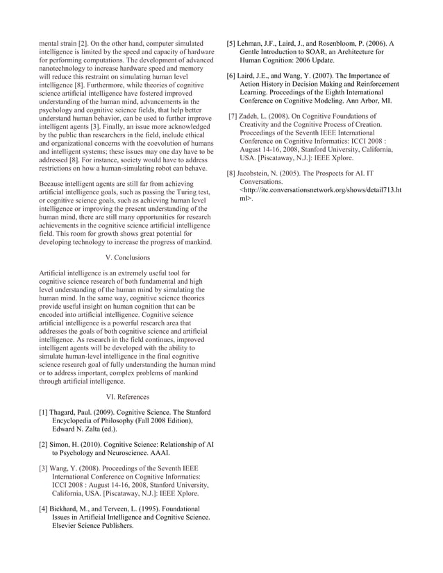 Cognitive Science Artificial Intelligence | PDF