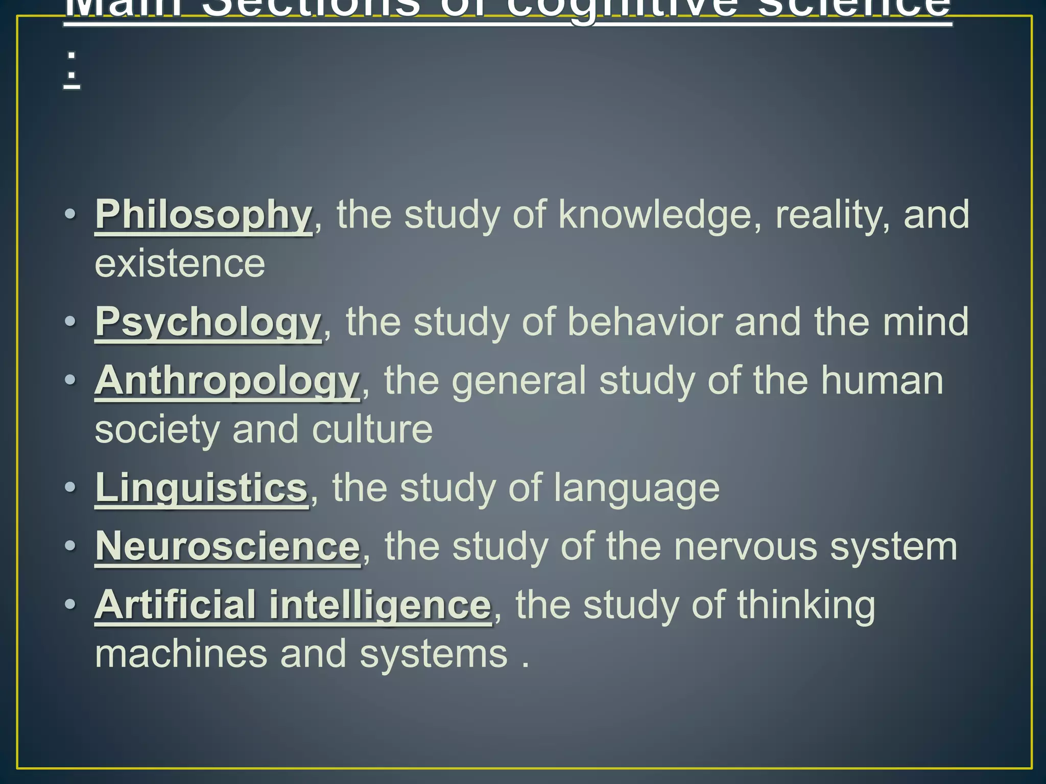 Cognitive science presentation | PPTX
