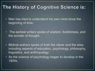 Cognitive science presentation | PPTX