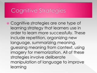 Cognitive strategies | PPTX
