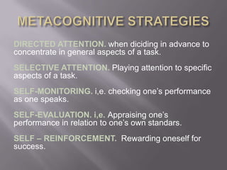 Cognitive strategies | PPTX