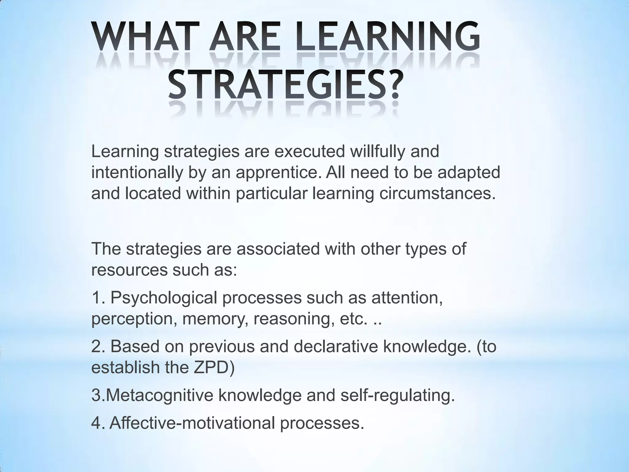 Cognitive strategies and Metacognitive strategies | PPTX