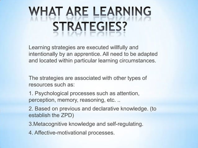 Cognitive strategies and Metacognitive strategies | PPTX