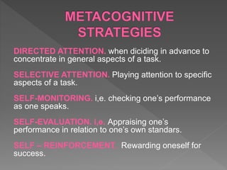 Cognitive Strategies | PPTX